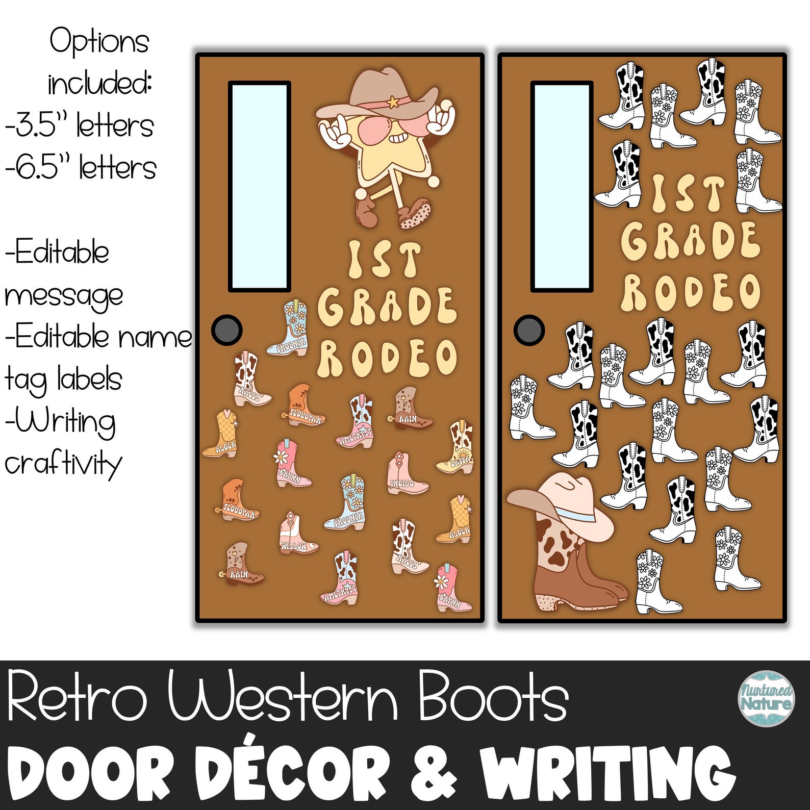 Retro Western Bulletin Board Kit, Western Theme Classroom Decor, Back ...