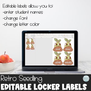 Retro Spring Classroom Decor, Cubby Tags, Editable Name Tags, Locker ...