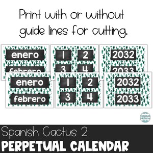 2025 Spanish Calendar, Spanish Classroom Decor, 2025 Flip Calendar ...
