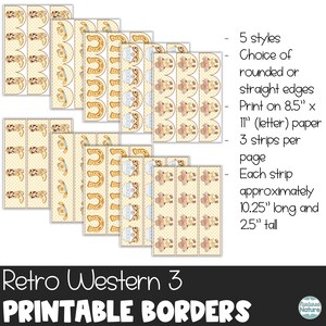 Retro Western Bulletin Board Border, Back to School Classroom Decor ...