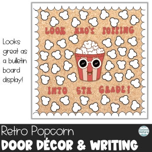 Back to School Classroom Decor, Retro Popcorn Bucket Printable ...