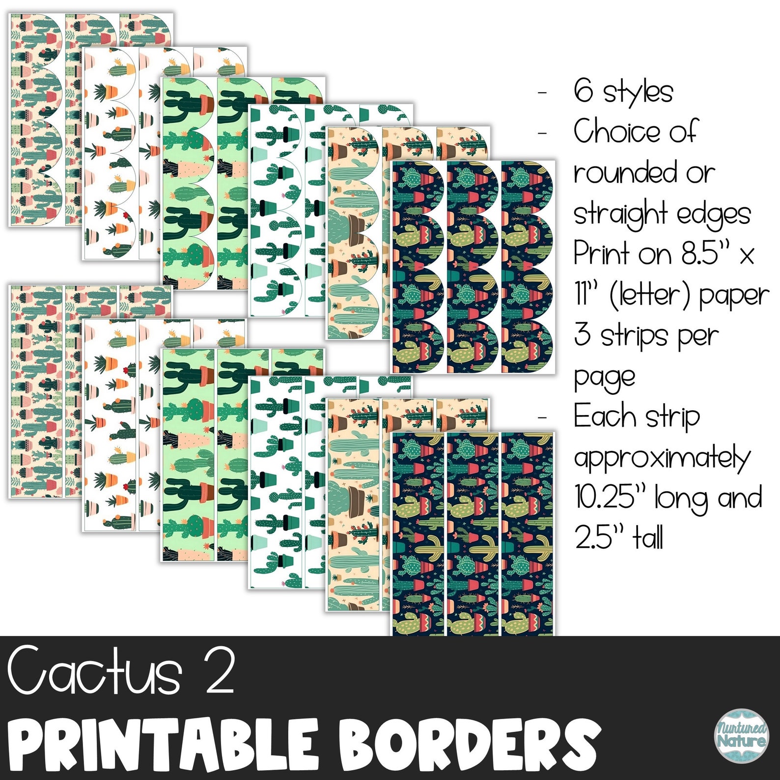 Cactus Classroom Decor Bundle, Farmhouse Decor, 2025 Flip Calendar ...