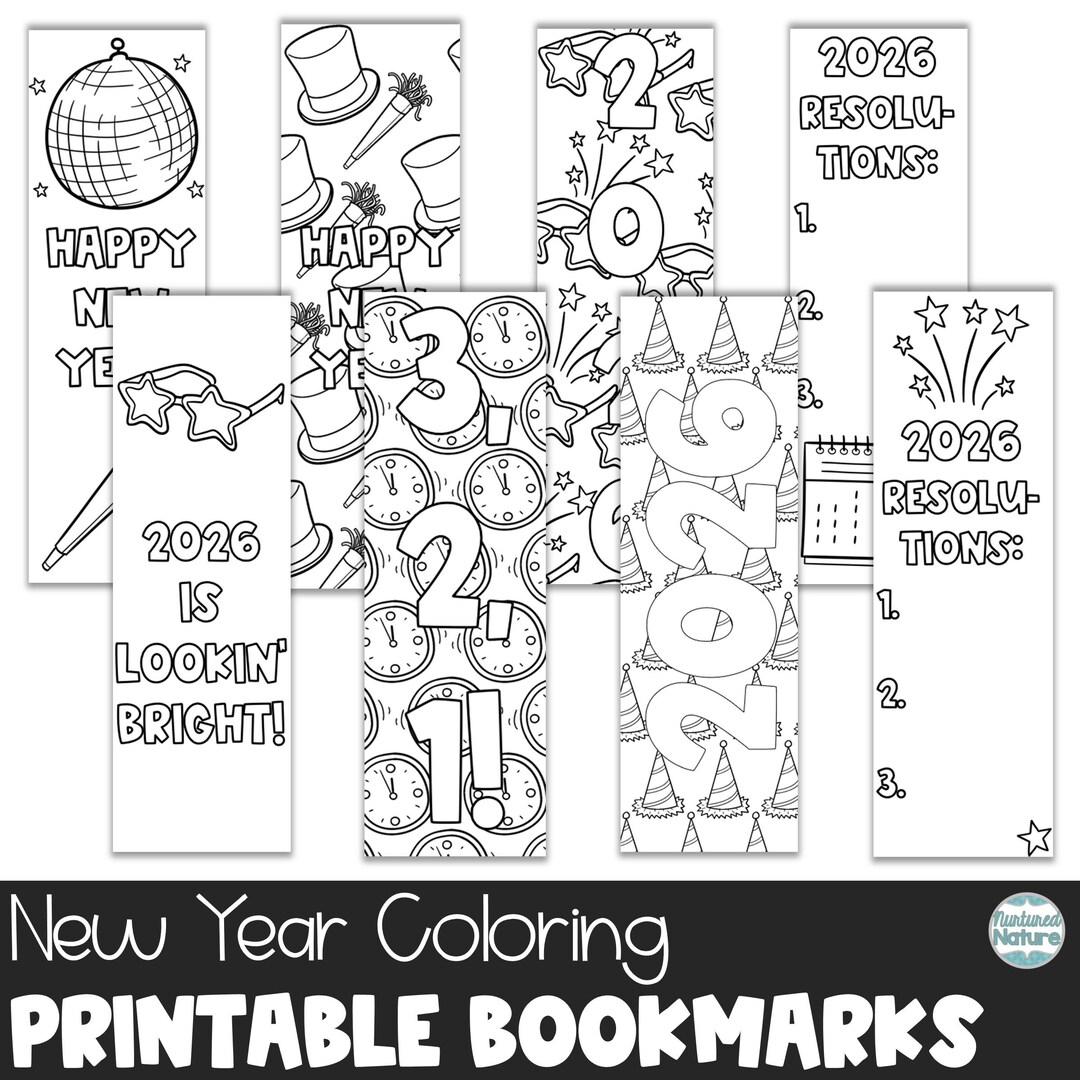 Résolution du Nouvel An 2026 à imprimer pour les enfants, feuilles de ...