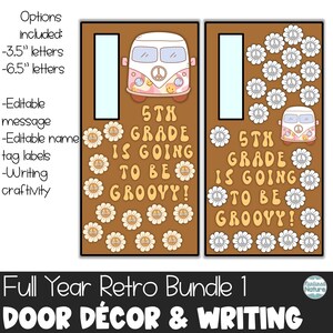 Back to School Classroom Decor, Groovy Retro Classroom Door, Whole Year ...