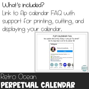 Editable Calendar, Classroom Flip Calendar Set, Ocean Theme Classroom ...