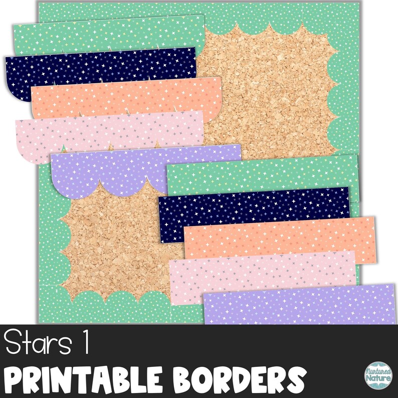 Printable Bulletin Board Border Space Theme Classroom Decor - Etsy