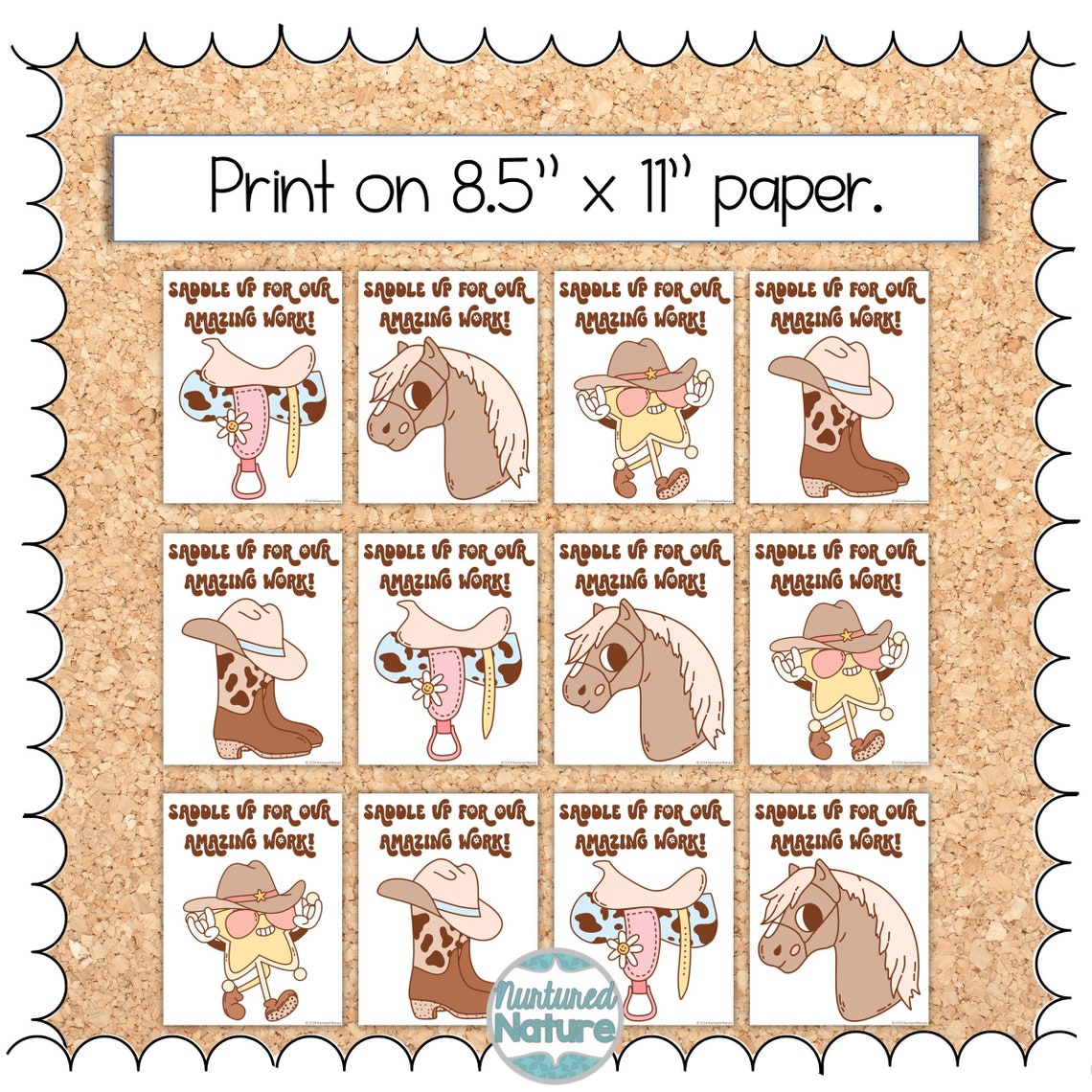 Work Coming Soon Posters, Retro Western Classroom Decor for Teacher ...