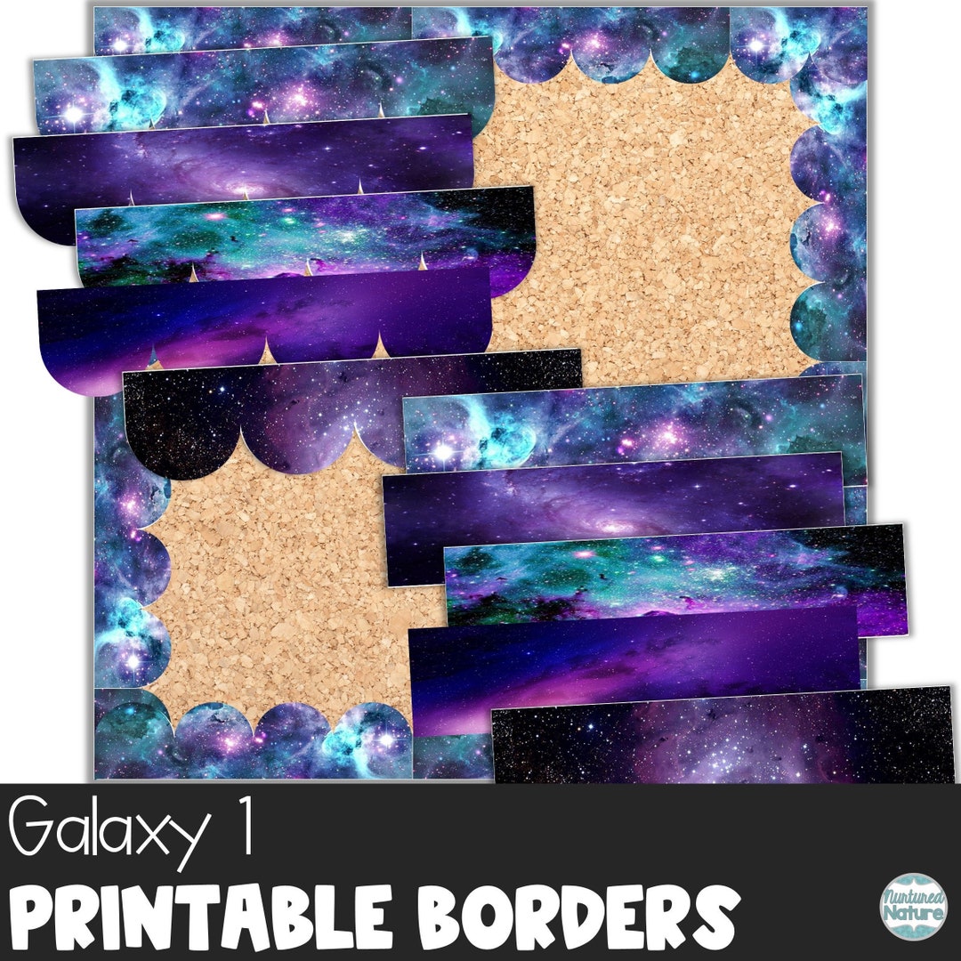 Printable Bulletin Board Border, Galaxy Theme Classroom, Bulletin Board ...