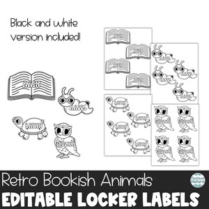 Editable Name Tags for School, Bookish Printables, Retro Turtle, Cubby ...