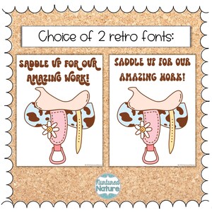 Work Coming Soon Posters, Retro Western Classroom Decor for Teacher ...