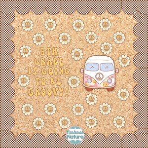 Printable Bulletin Board Border, Retro Classroom Decor, Retro Van, Back ...