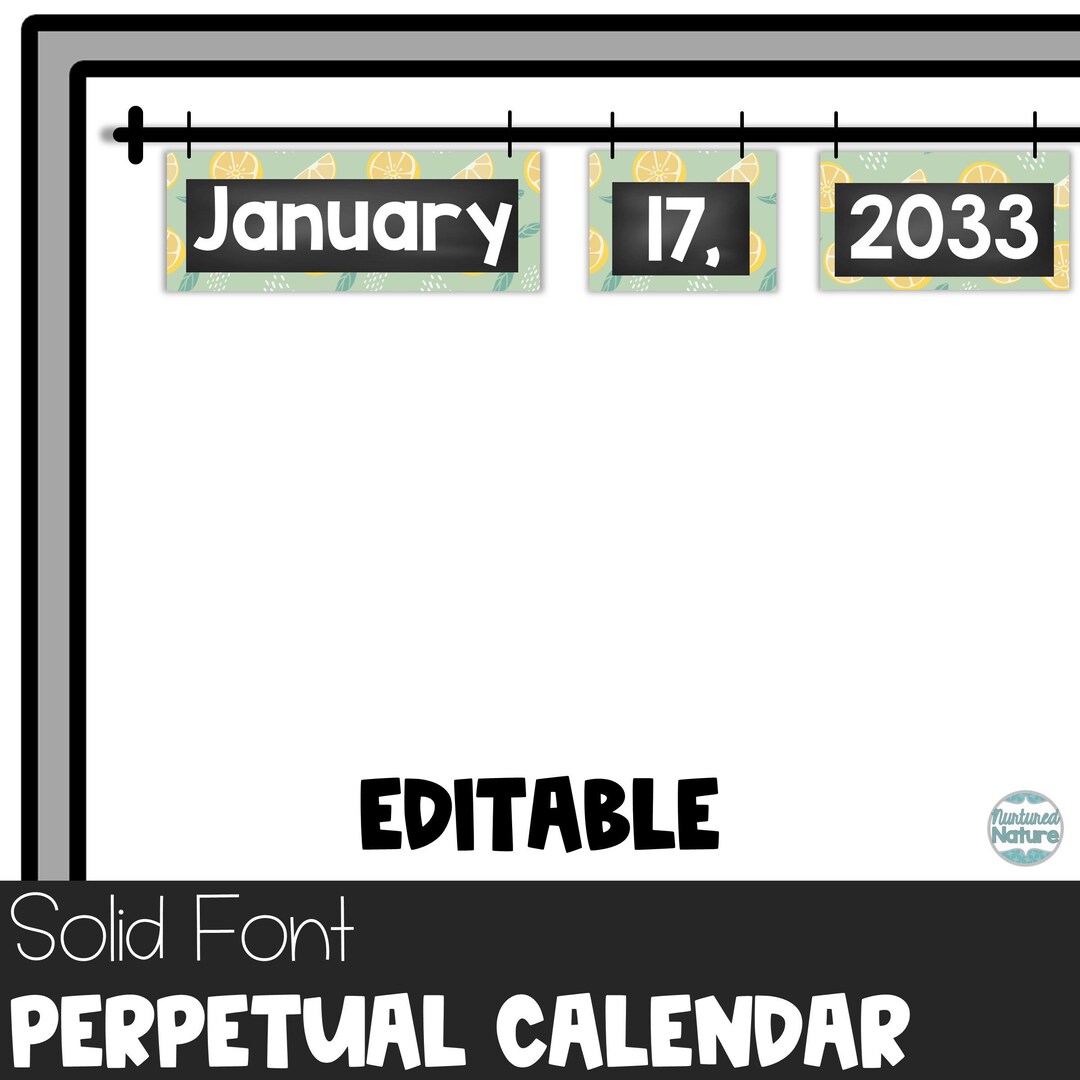 2025 Flip Calendar Classroom, Farmhouse Classroom Decor, Lemon ...