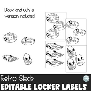 Editable Name Tags for School, Sledding Decor, Retro Winter Bulletin ...