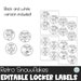Editable Name Tags for School, Retro Snowflake, Retro Winter Bulletin ...