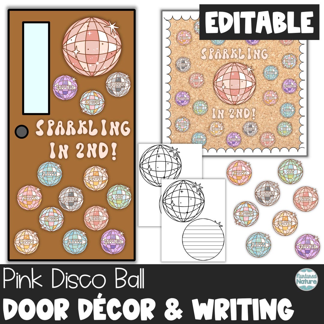 Retro Back to School Bulletin Board, Disco Classroom Decor Bundle ...