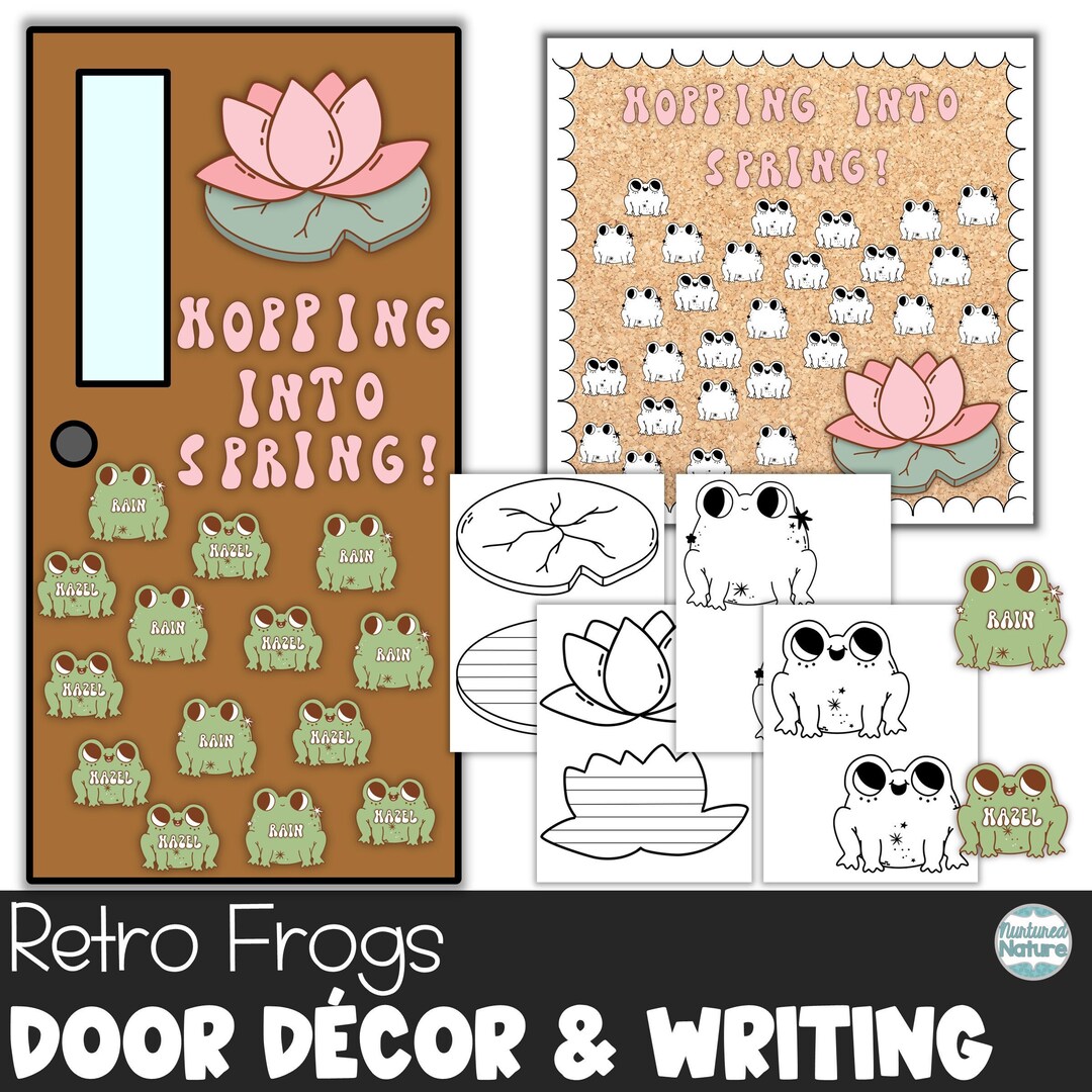 Retro Spring Bulletin Board, Editable Retro Classroom Bundle DIGITAL ...