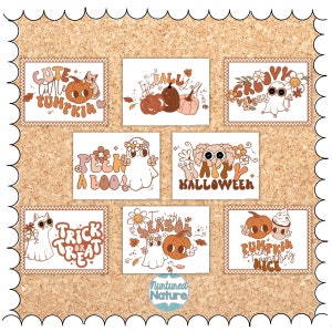 Halloween Bulletin Board Kit, Fall Classroom Decor, Retro Halloween ...