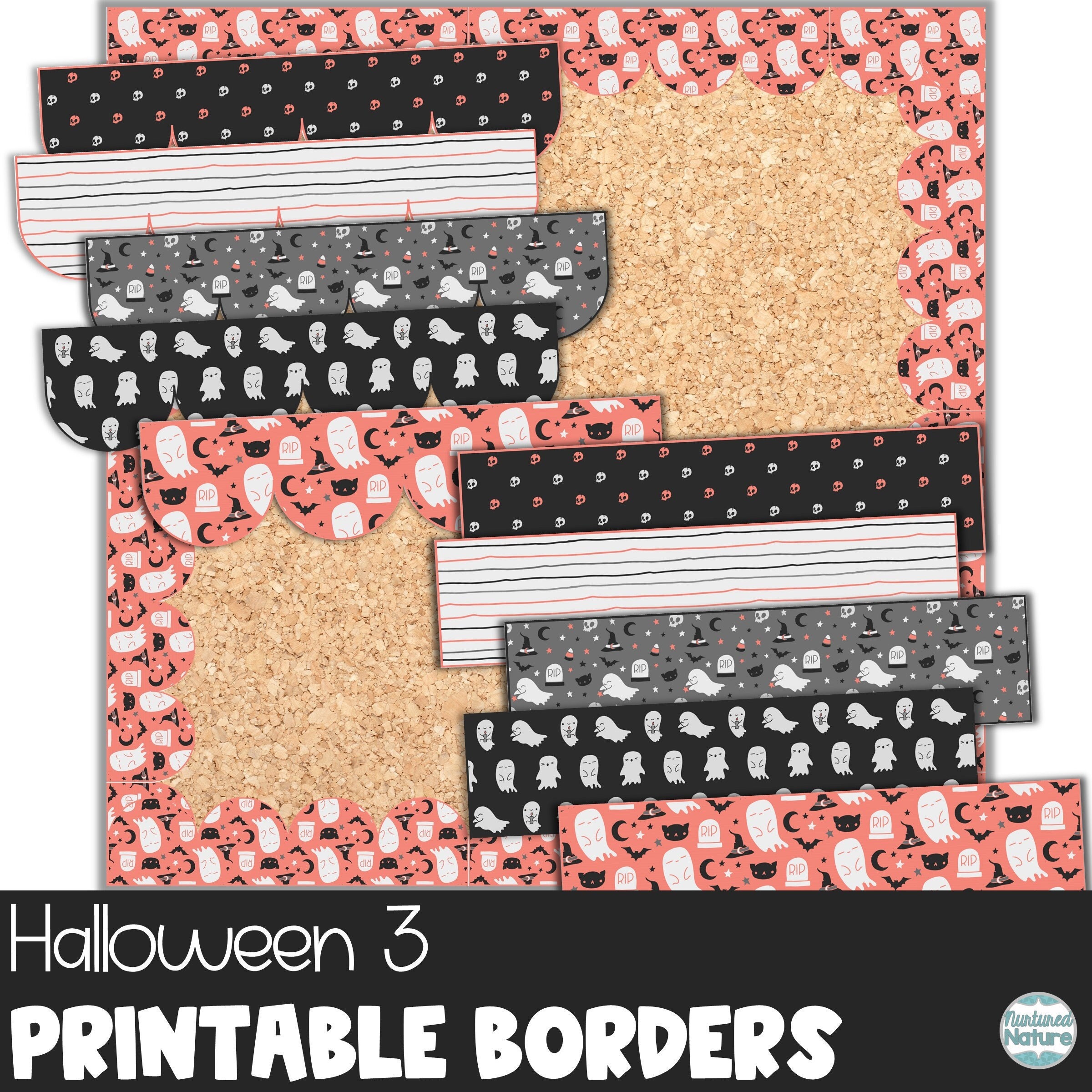 Printable Bulletin Board Borders Halloween Classroom Decor - Etsy