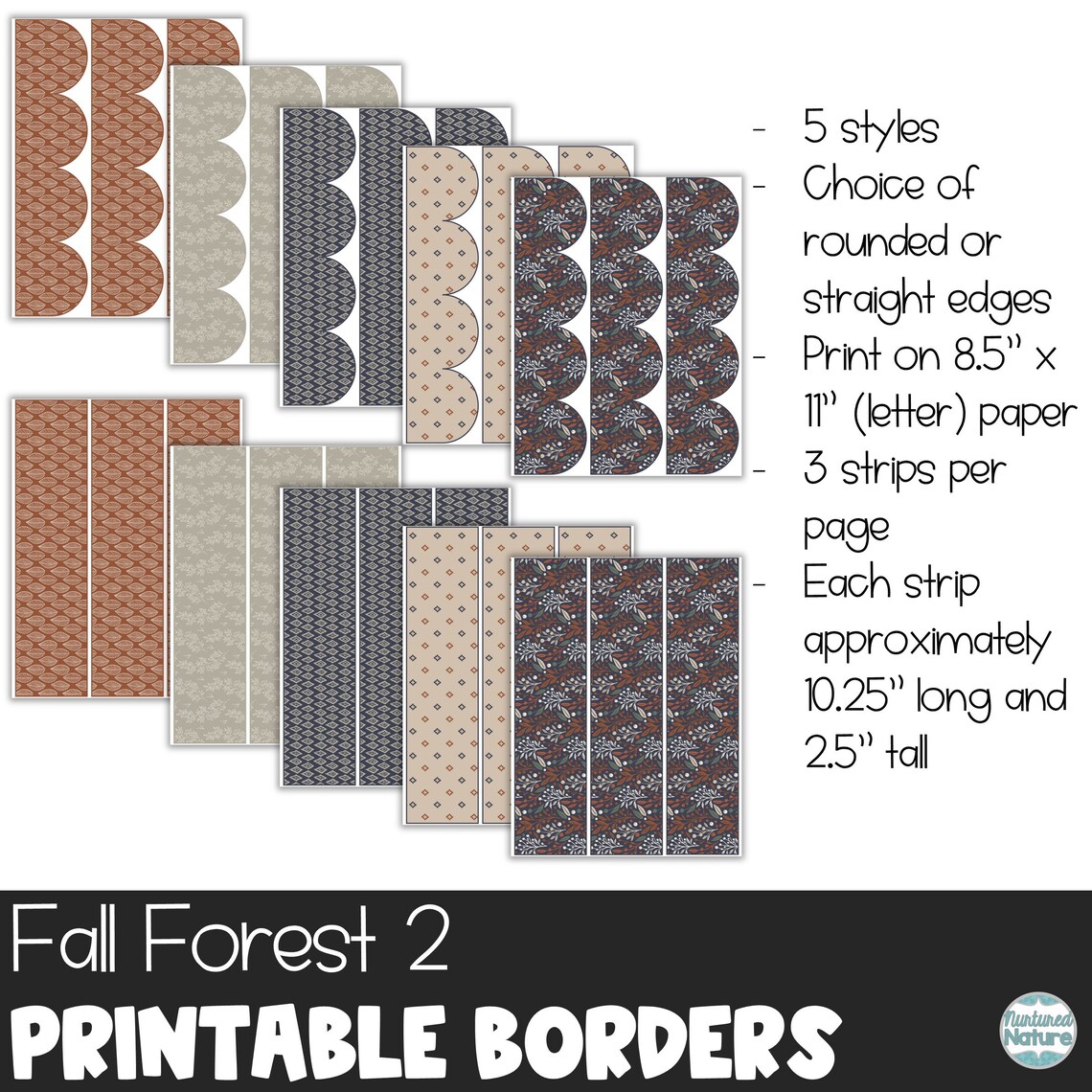 Printable Bulletin Board Borders, Fall Classroom Decor, Thanksgiving ...