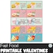 Fast Food Valentines, Cheeseburger Valentine, Valentines Day Cards for ...