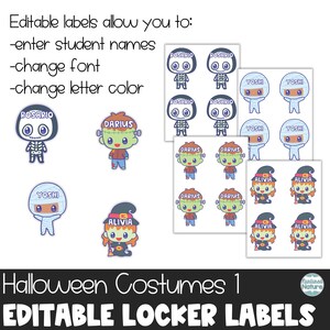 Editable Name Tags for School, Halloween Name Tags Printable, Cubby ...
