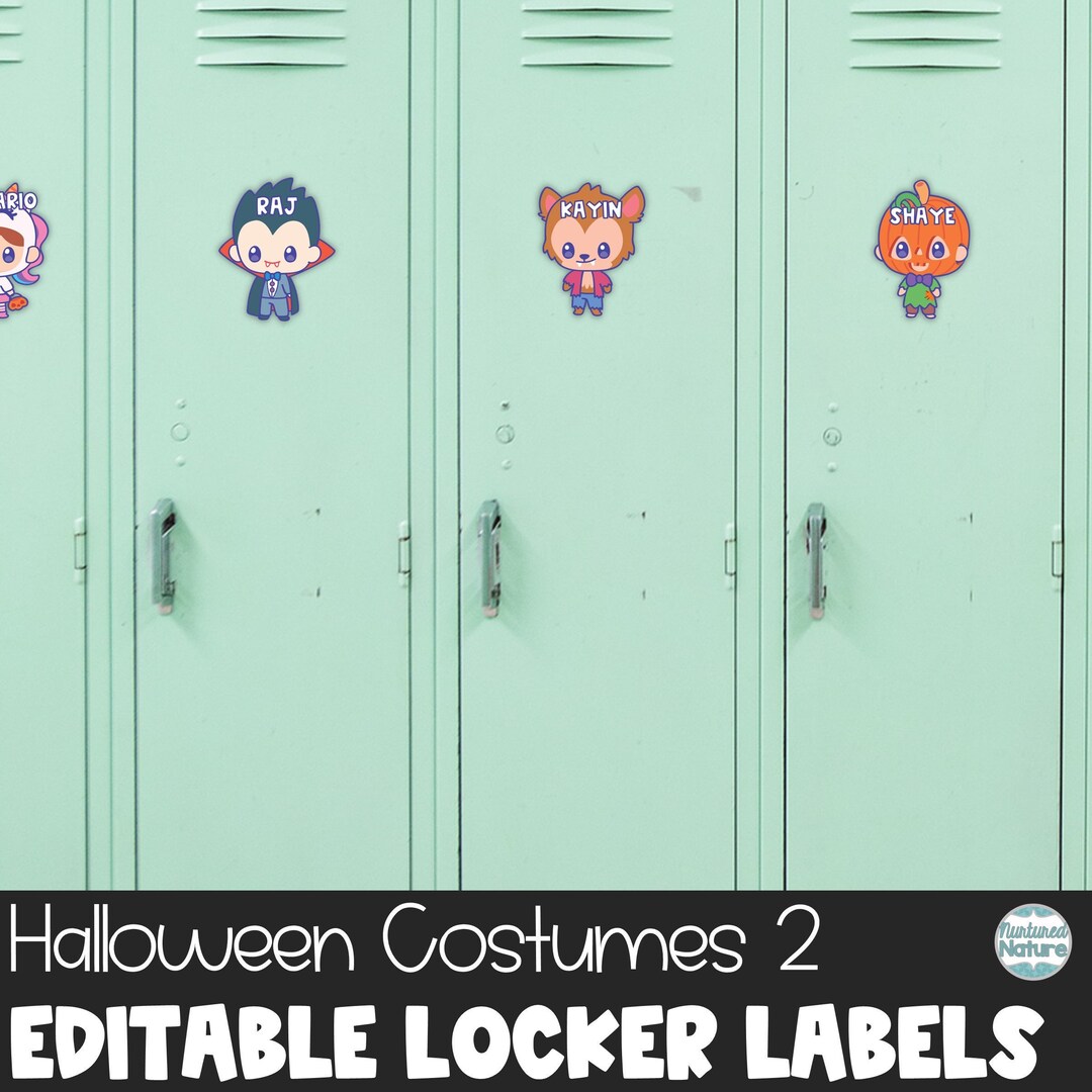 Editable Name Tags for School, Halloween Name Tags Printable, Cubby ...