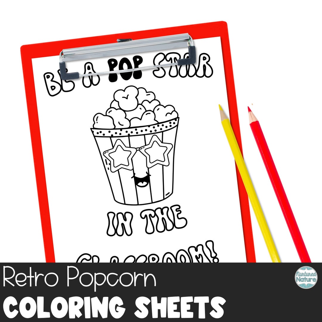 Back to School Coloring Pages for Kids, Groovy Retro Classroom Theme ...