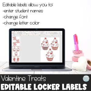 Editable Name Tags for School, Retro Valentine Download, Heart Cookies ...