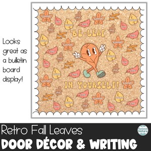 Fall Classroom Door Decor, Autumn Leaves Bulletin Board, Editable ...