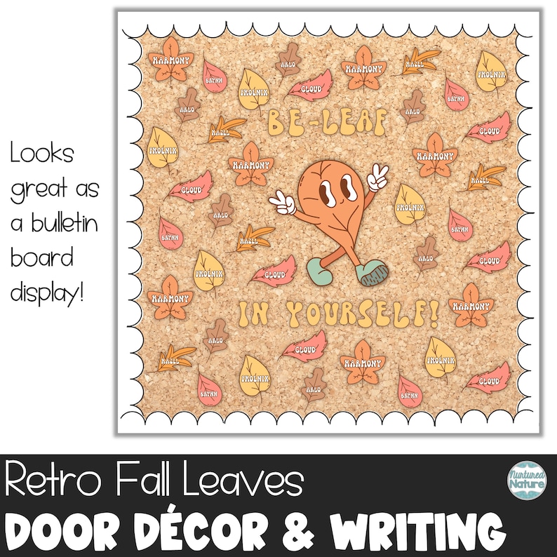 Fall Classroom Door Decor, Autumn Leaves Bulletin Board, Editable ...
