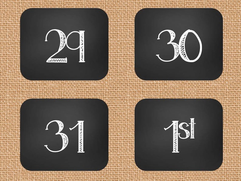 Editable Burlap Chalkboard Classroom Calendar Kit 10 Shades | Etsy