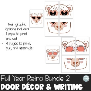 Back to School Classroom Decor Bundle, Groovy Retro Classroom Door ...