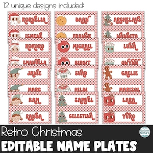 Classroom Name Tags, Christmas Classroom Decor, Christmas Decorations ...