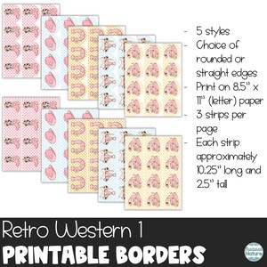 Retro Western Bulletin Board Border, Back to School Classroom Decor ...