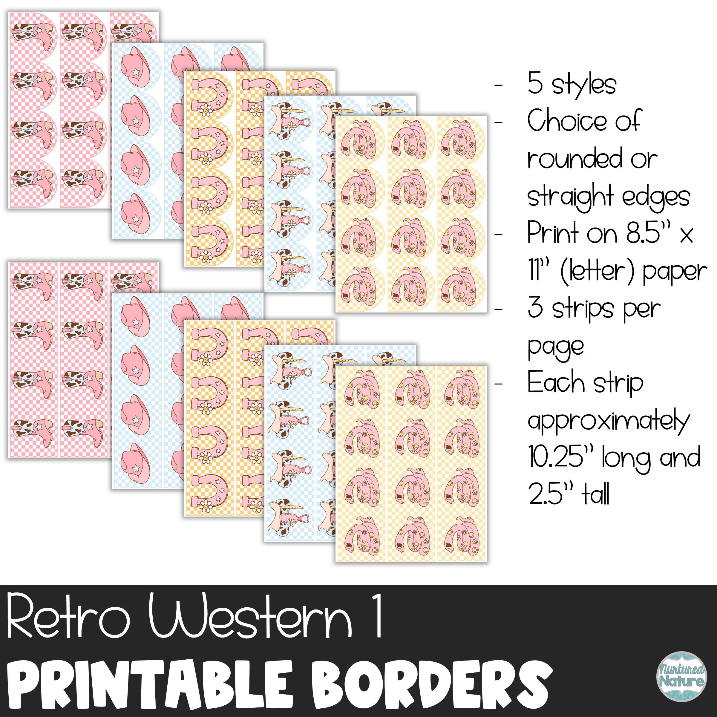 Retro Western Bulletin Board Border, Back to School Classroom Decor ...