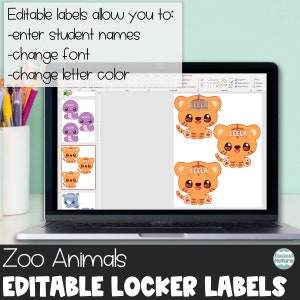 Editable Name Tags for School, Zoo Animal Printables, Cubby Tags ...