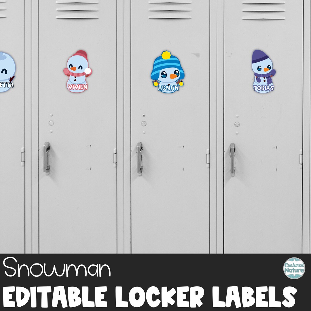 Cubby Tags, Snowman Theme, Snowman Decor, Winter Classroom Decor ...