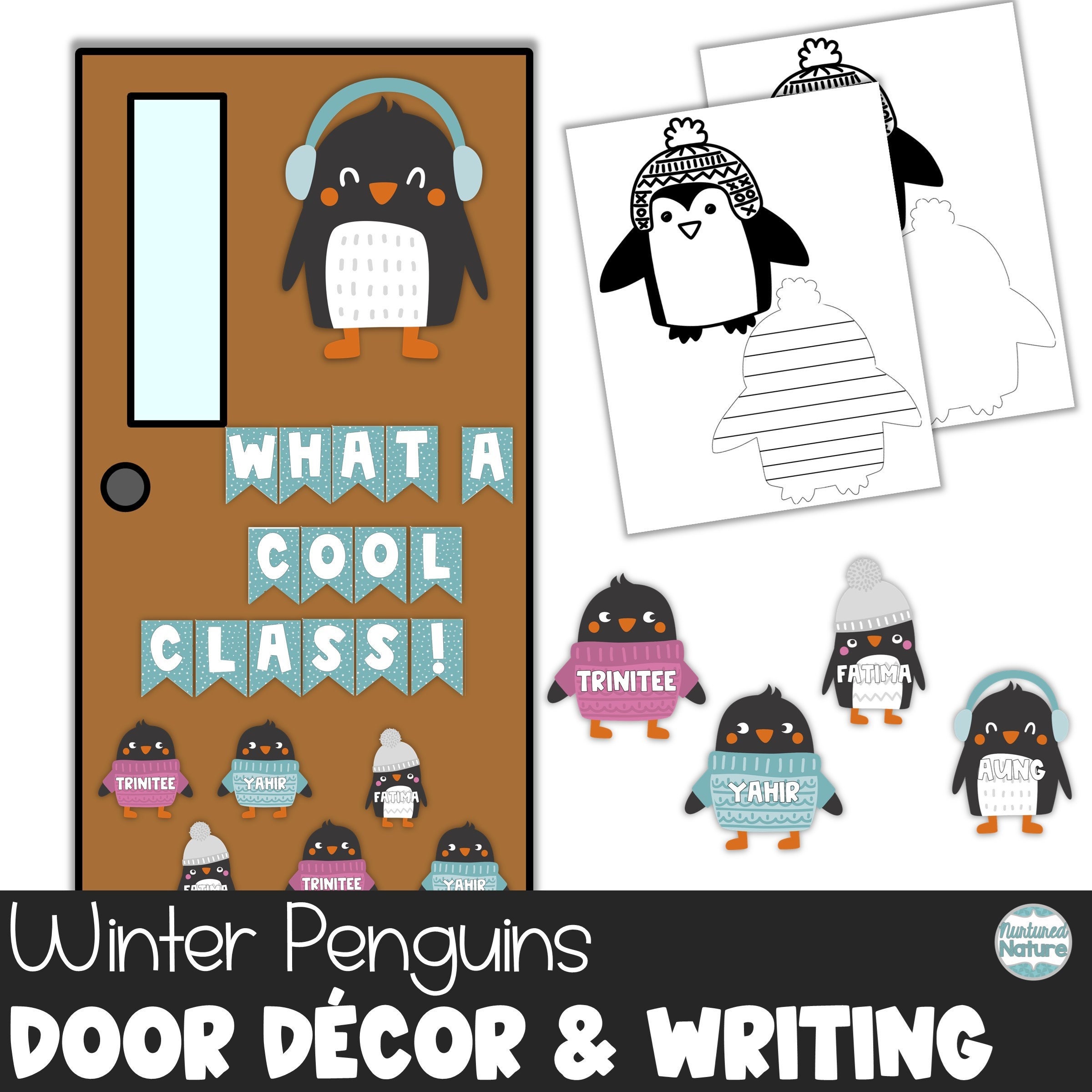 Penguin Winter Classroom Decor Kit, Winter Decorations, Class Gifts ...