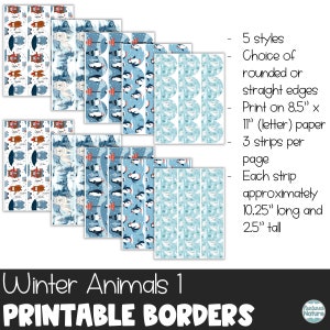 Winter Bulletin Board Border, Arctic Animals, January Bulletin Board ...