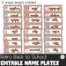 Classroom Name Tags, Back to School Classroom Decor, Retro Name Plate ...