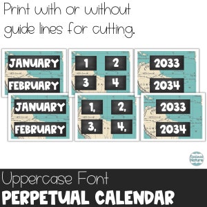 2025 Flip Calendar Classroom, 2025 Printable Calendar Display, 2025 ...