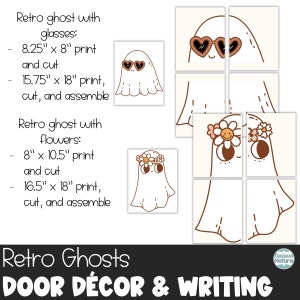 Halloween Classroom Door Decor, Halloween Bulletin Board Kit, Retro ...