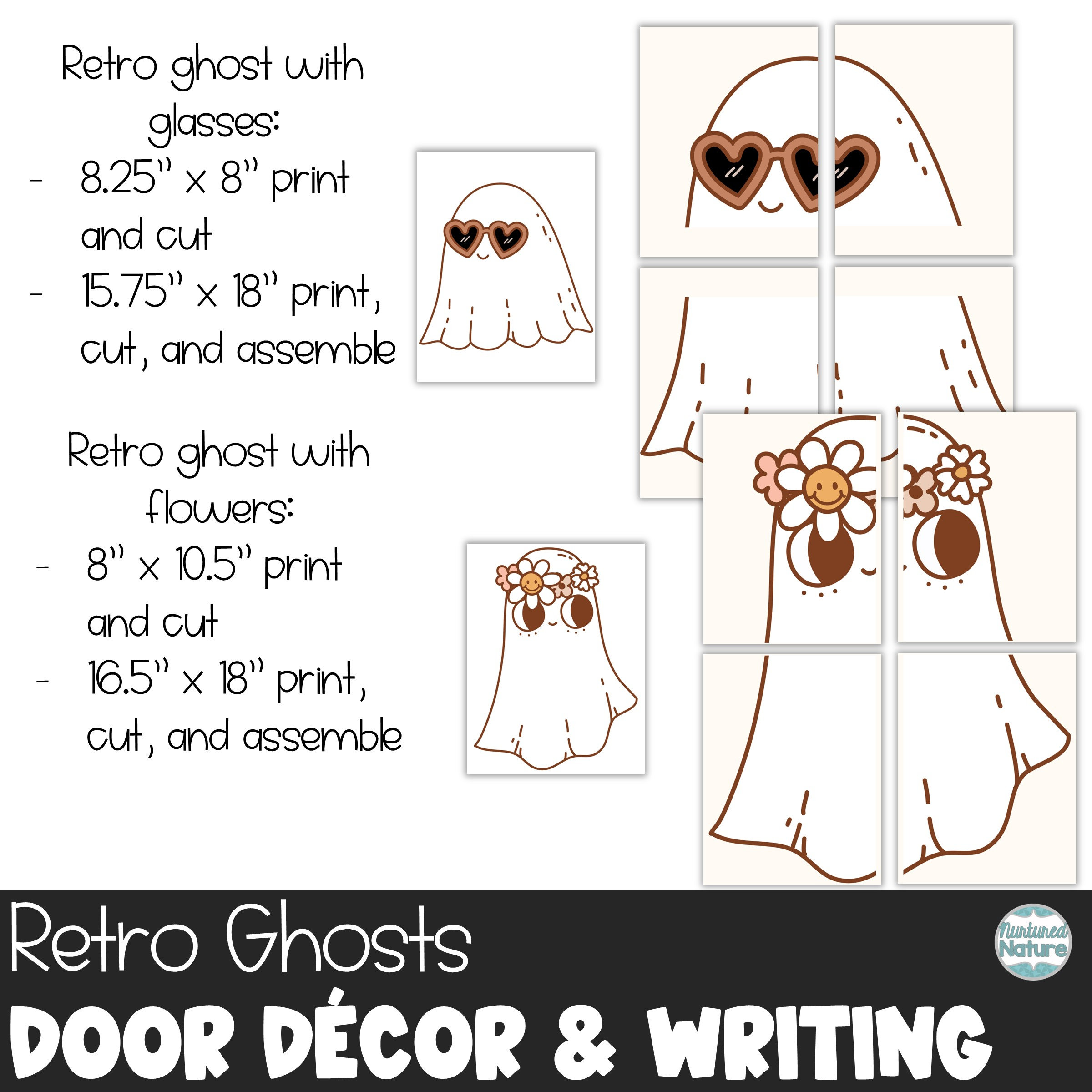 Halloween Classroom Door Decor, Halloween Bulletin Board Kit, Retro ...