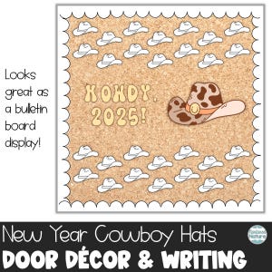 Retro Western New Year Bulletin Board Kit, 2025, Western Theme ...