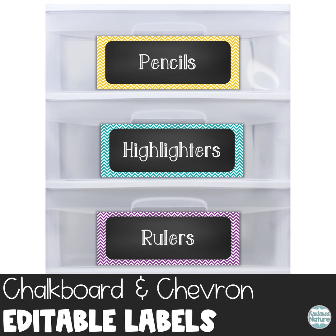 Classroom Labels Editable, Chevron Classroom Decor, Farmhouse Classroom ...