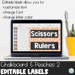 Peach Classroom Decor Bundle, Farmhouse Decor, 2025 Flip Calendar ...