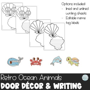 Ocean Animals Decor, Retro Classroom Decor, Summer Classroom Door, End ...