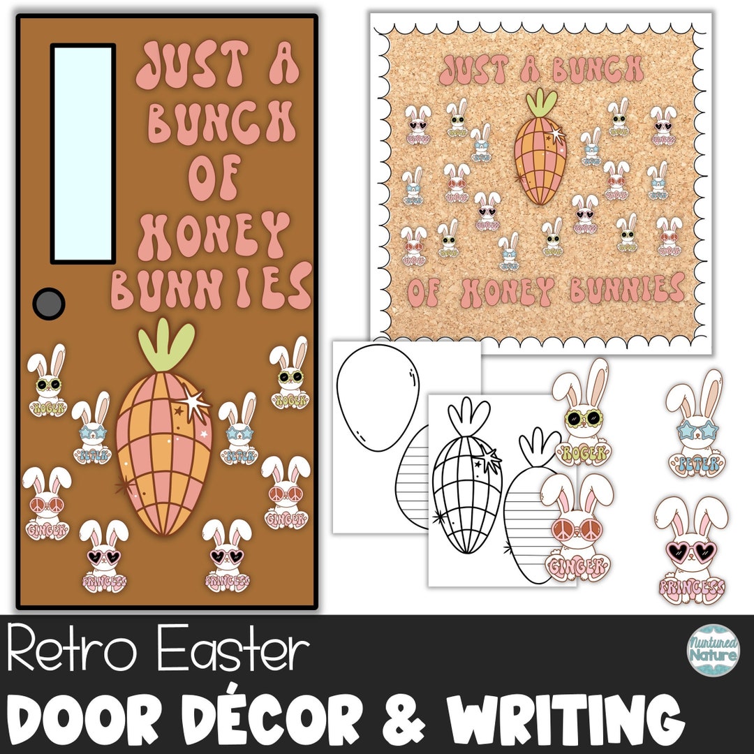 Easter Door Decor for Classroom, Retro Classroom Decor Bundle, Easter ...
