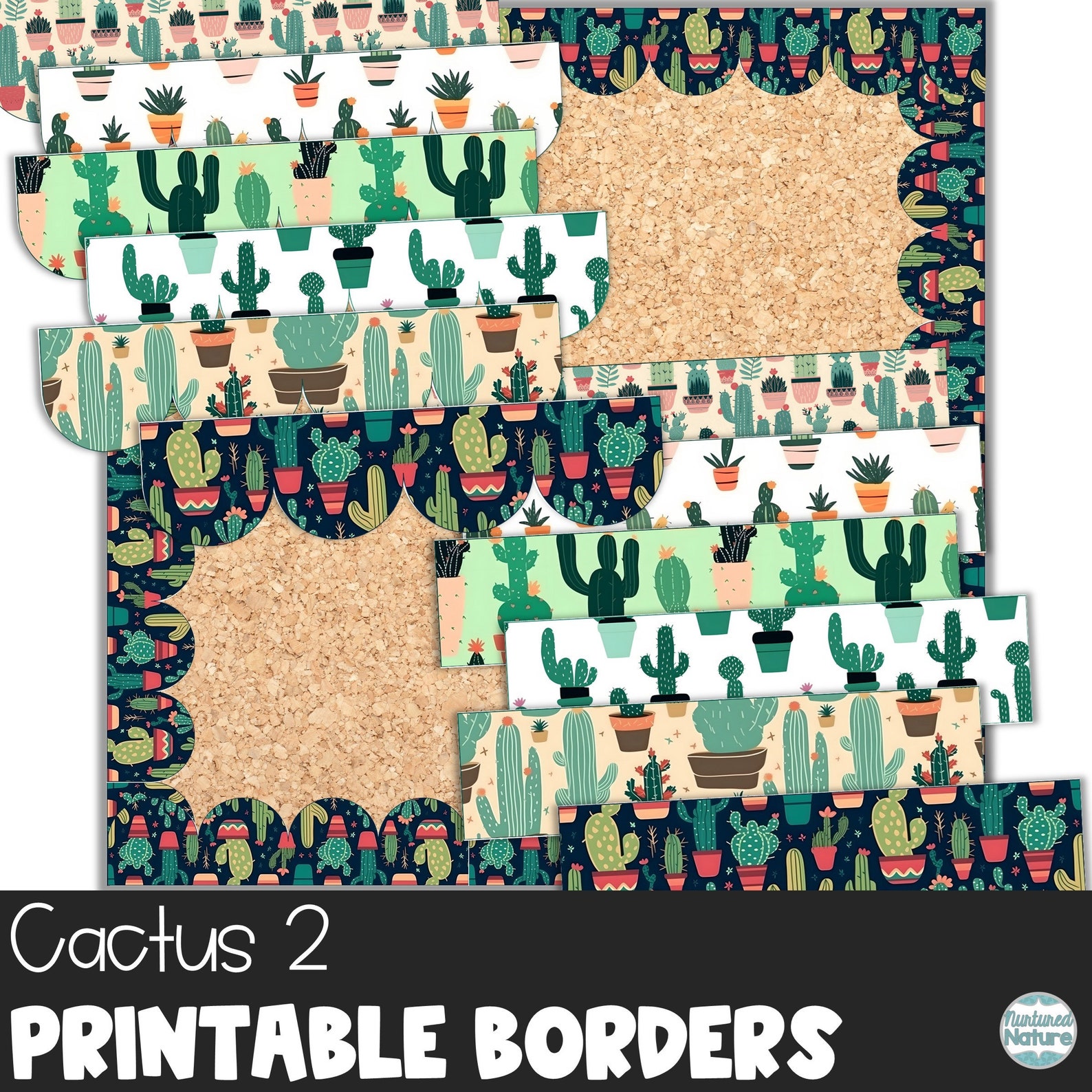 Cactus Classroom Decor Bundle, Farmhouse Decor, 2025 Flip Calendar ...