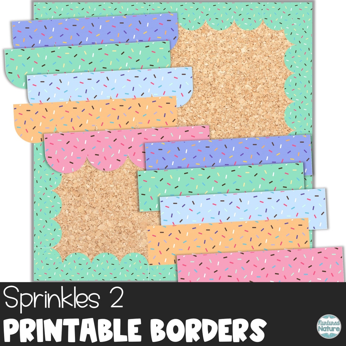 Printable Bulletin Board Border, Sprinkle Kindness, Bulletin Board Trim ...